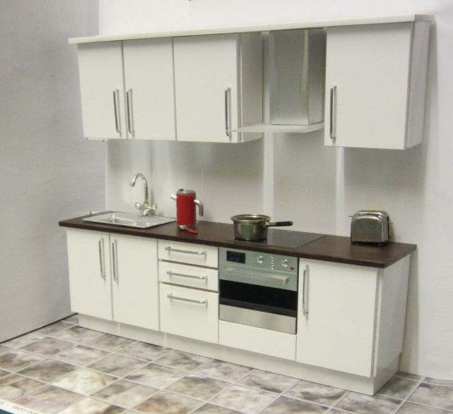 Wall Units with Extractor for Straight Kitchen – ELF Miniatures